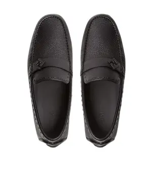 Fendi Selleria Driving Loafers With Ff Detail - Black