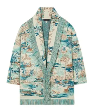 Alanui Lost In The Blue Belted Cardigan - Multicolor