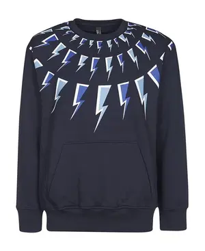 Neil Barrett Thunderbolt Print Sweatshirt - Black
