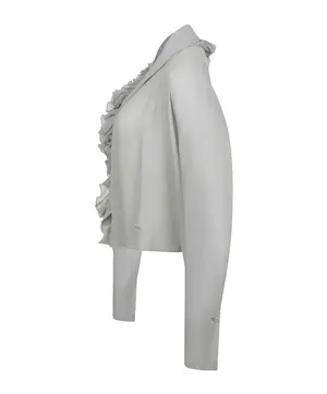 Alberta Ferretti Ruffled V-neck Shirt