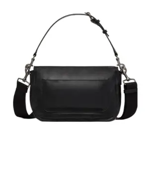 Valentino Garavani Noir Vlogo Signature Foldover Top Shoulder Bag