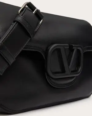 Valentino Garavani Noir Vlogo Signature Foldover Top Shoulder Bag