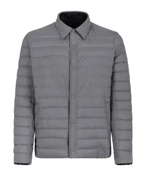 Herno Quilted Shirt Down Jacket With Pointed Collar - Black