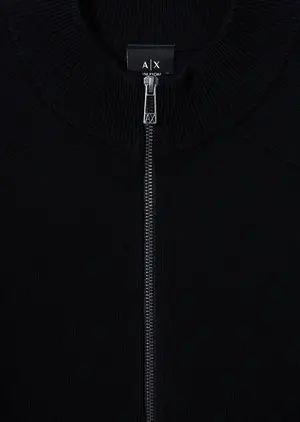 Armani Exchange Zip-up Cardigan With Stand Collar