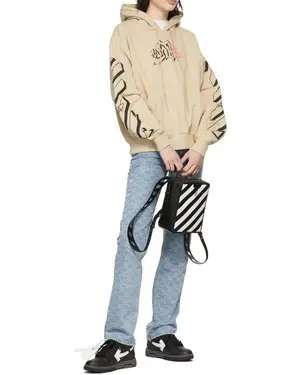 Off-White Cotton Hoodie With Arrows Logo