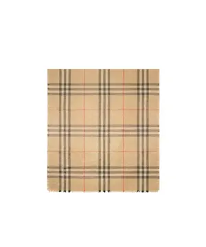Burberry Checked Frayed-edge Scarf - Nude