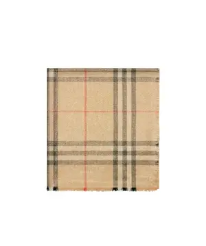 Burberry Checked Frayed-edge Scarf