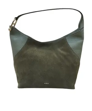 Furla Logo Lettering Top Handle Bag - Black