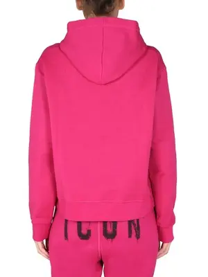 Dsquared2 Icon Logo Print Hoodie - Pink