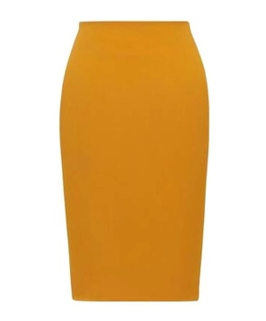 Saint Laurent Saint Laurent Mid-Rise Pencil Skirt Ocre