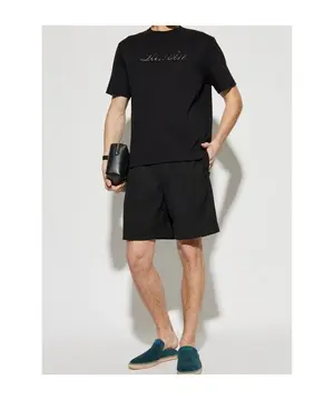 LANVIN Logo Denim T-shirt