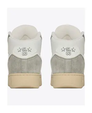 Saint Laurent Sl/80 Embossed Logo High-top Sneakers
