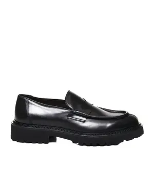 DOUCAL'S Calfskin Loafers - Black