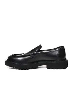 DOUCAL'S Calfskin Loafers - Black