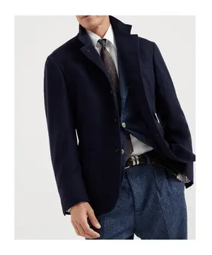 Brunello Cucinelli Notched-lapels Cashmere-wool Blazer
