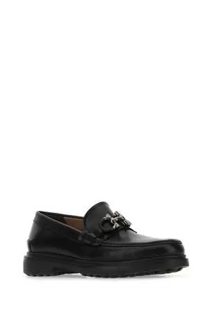 FERRAGAMO Gancini Mocassins - Black