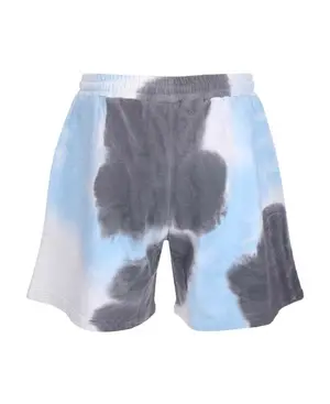 MSGM Tie-dye Elastic Waist Shorts - Gray