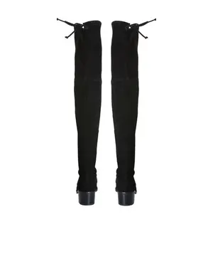 STUART WEITZMAN Knee-high Spliced Boots With Drawstring Fastening - Black
