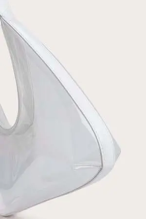By Far Amber Transparent Shoulder Bag - White