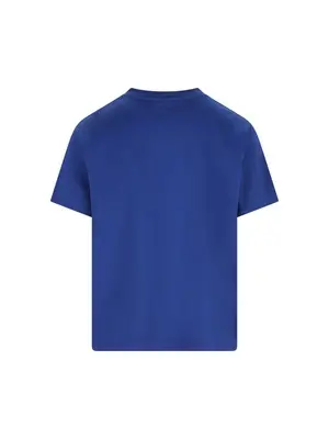 Celine Triomphe Loose T-shirt In Cotton Jersey - Blue