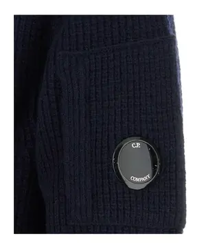 C.P. COMPANY Waffle Lens Knitted Sweater