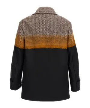 Dries Van Noten Long-sleeved High Collar Coat