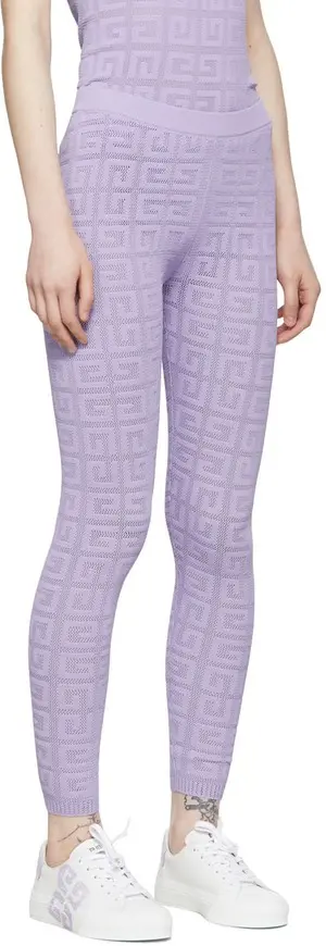 Givenchy 4g Jacquard Leggings - Lavender