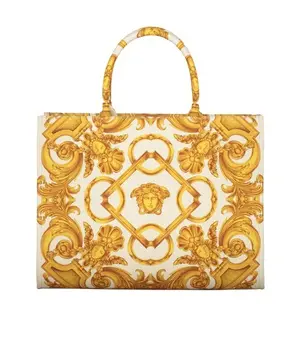 Versace Medusa Barocco Top Handle Bag - Ivory