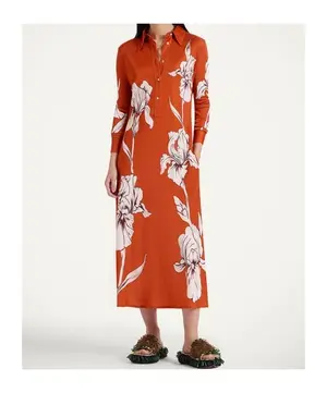 La DoubleJ Perry Street Midi Dress Floral Pattern