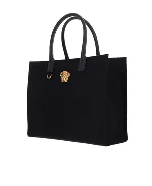 Versace Medusa Head Detailed Tote Bag - Black