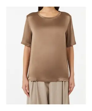Max Mara Rebby Crewneck Satin Top