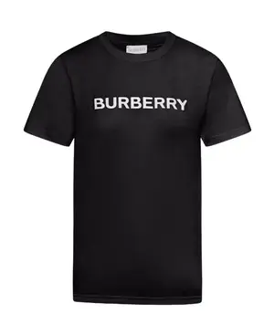 Burberry Logo Print Crewneck T-shirt - Black