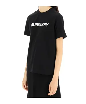 Burberry Logo Print Crewneck T-shirt - Black