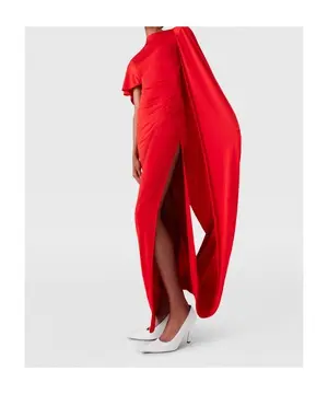 Stella McCartney Asymmetric Cape Maxi Dress