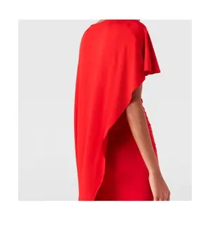 Stella McCartney Asymmetric Cape Maxi Dress