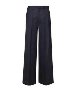 P.a.r.o.s.h Virgin Wool Straight-leg Trousers - Black