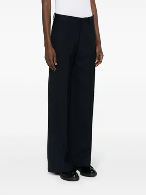 P.a.r.o.s.h Virgin Wool Straight-leg Trousers - Black
