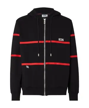 Gcds Low Logo Band Zip-up Hoodie