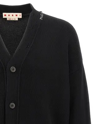 Marni V-neck Distressed Cardigan