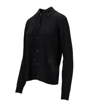 P.a.r.o.s.h Buttoned Collared Cardigan - Black