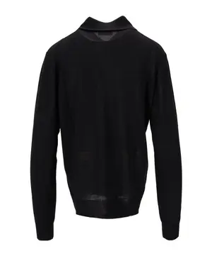 P.a.r.o.s.h Buttoned Collared Cardigan - Black