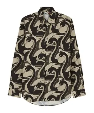 Paul Smith Swan Print Tailored Shirt - Black
