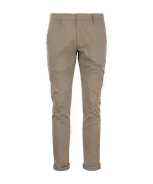 DONDUP Mid-rise Straight Leg Trousers - Gray