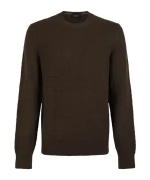 Hugo Boss Textured Crew Neck Long Sleeve Sweater