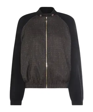 Fabiana Filippi Plaid Zip Jacket - Black