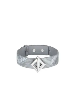 Dior Cd Diamond Canvas Bracelet - Gray