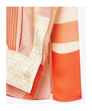 Fendi Patchwork Printed Long-sleeved Shirt - Multi-color