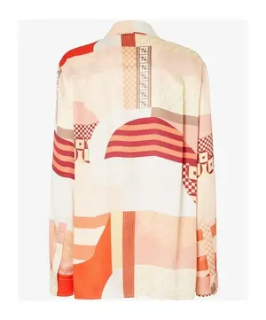 Fendi Patchwork Printed Long-sleeved Shirt - Multicolor