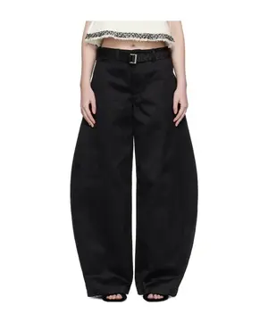 Sacai Belted Wide-leg Trousers