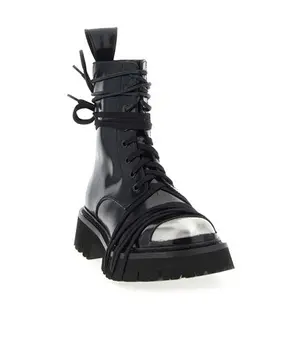 Moschino Engraved Combat Boots